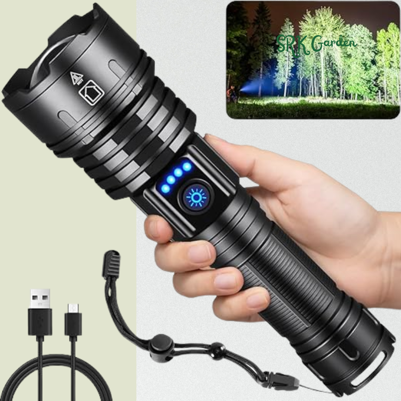 Flashlights High Lumens Rechargeable, 5Mode Flash Light High Powered ...